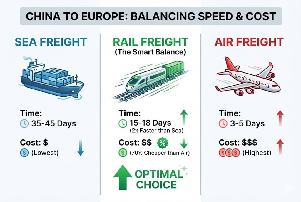 China to Europe Rail Freight: Cost, Time & Routes