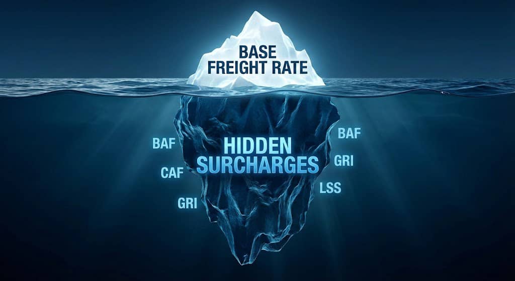 Ocean Freight Surcharges Explained: BAF, CAF, LSS, GRI (2026 List)