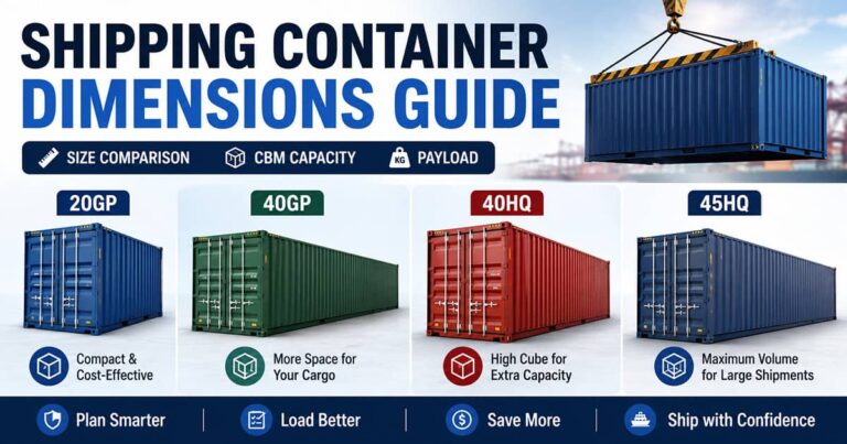 Shipping Container Dimensions: 20GP, 40GP & 40HQ Size