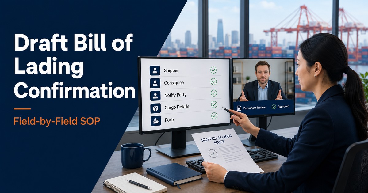 Draft Bill of Lading Confirmation: Pre-Issuance SOP